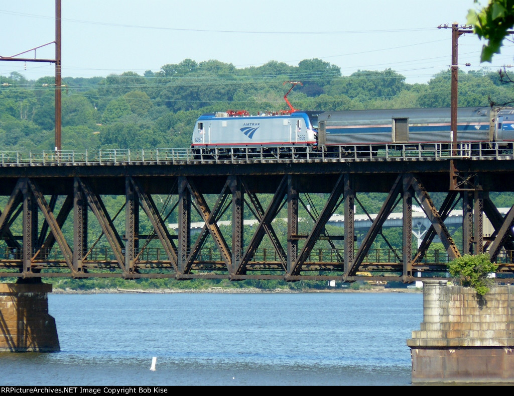 The "Carolinian," Train 79, with a new Amtrak electric